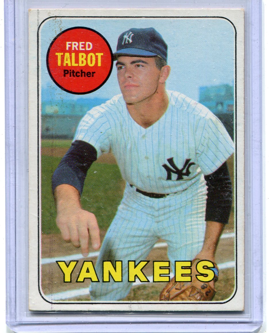 1969 Topps Baseball Card of Fred Talbot New York Yankees Near Mint ...