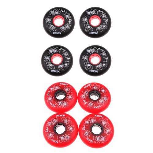 4x Outdoor Inline Roller Skate Hockey Skating Wheels Replacement 84A 72 ...