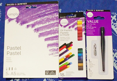 Daler-Rowney Colouring, Stetching Pencils Crayons Artist Set Oil ...