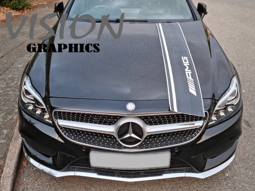 MERCEDES AMG CAR BONNET STRIPES DECAL GRAPHICS RACING SPORT | eBay UK