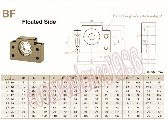 2 pcs HSR20CA-800mm Linear rail & RM1605-800mm Ballscrew & BK12 / BF12 ...