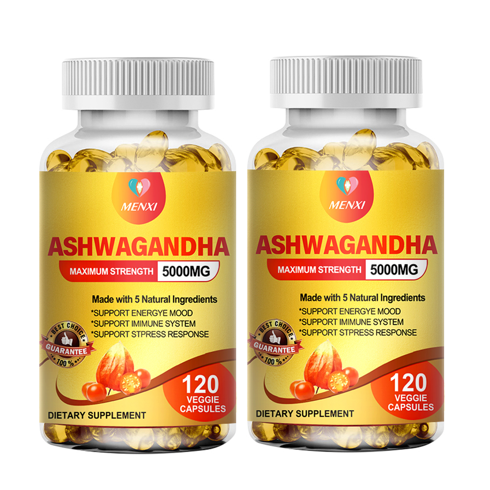 Organic Ashwagandha Root Capsules Highest Potency Stress & Sexual ...