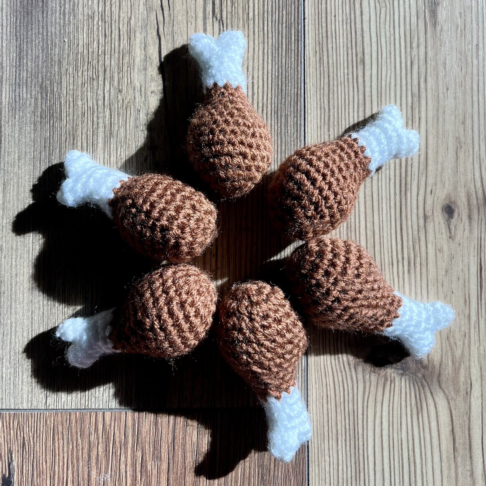 Handmade Crochet Chicken Wing Drumstick Turkey Leg Catnip Cat Kitten ...