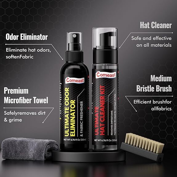 Hat Cleaner Kit Clean Baseball Caps Cotton Wool Leather +Deodorizer ...