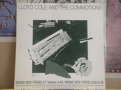 LLOYD COLE & THE COMMOTIONS, BRAND NEW FRIEND - PROMO 12" SINGLE PRO-A ...