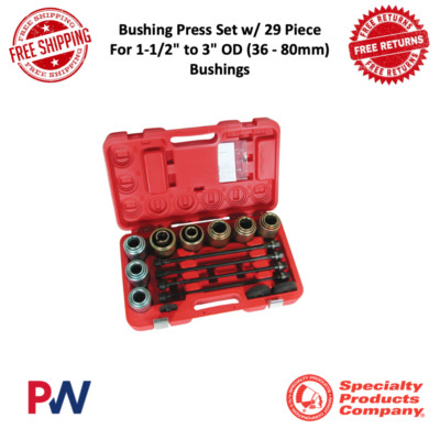SPC Performance Bushing Press Set 29 Pieces For 1-1/2" to 3" OD ...