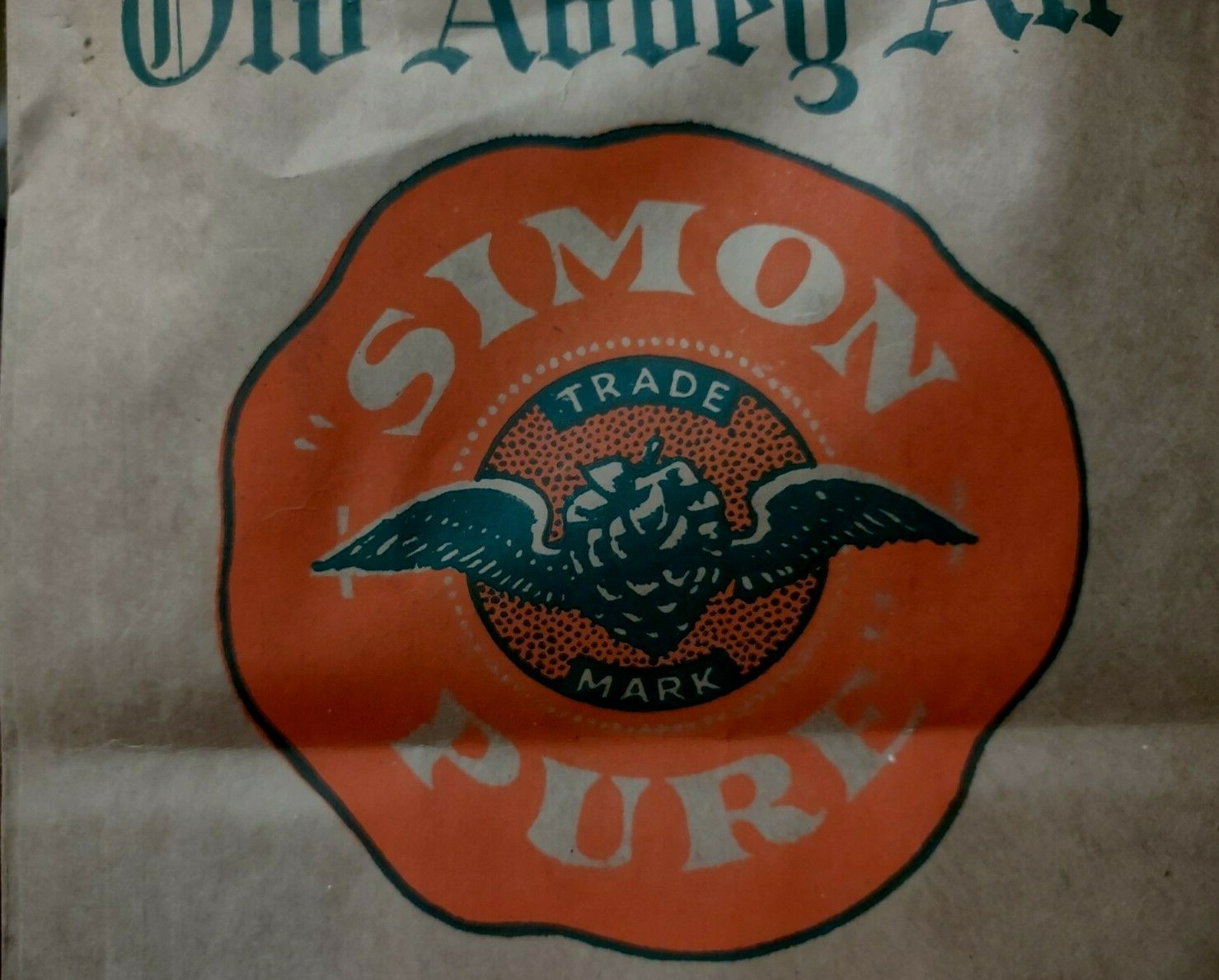 Vintage Simon Pure Beer Old Abbey Ale William Simon Brewery Buffalo NY ...