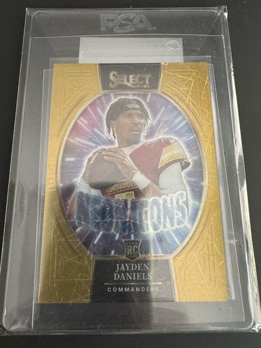 2024 Panini Select Jayden Daniels Neon Icons GOLD /10 🔥 PSA Authentic ...