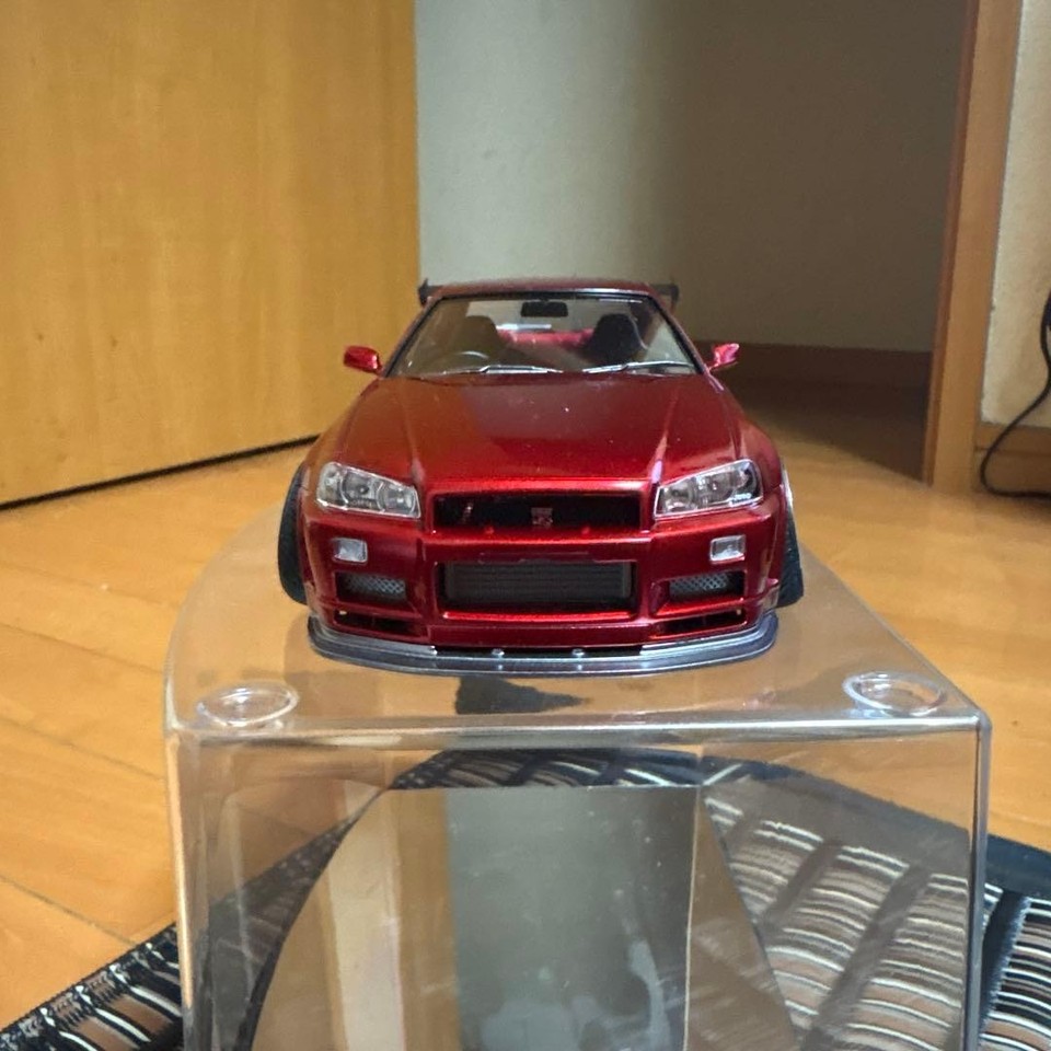 Modèle Tamiya 1/24 Skyline GT-R R34 Candy Red avec roues et kit ...