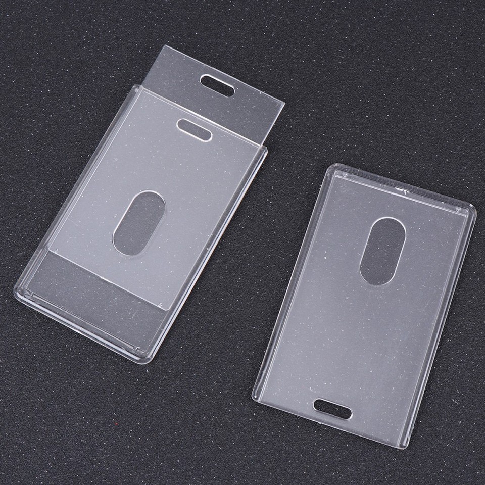 6pcs Vertical Acrylic Business Badge Holders Credit Holders ID Badge ...