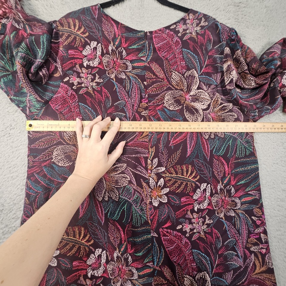 Johnny Was Alicante Silk Tunic Dress XL Floral Tropical Cruise Designer ...