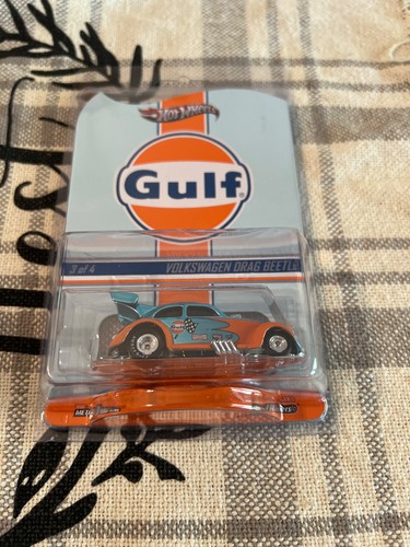 Hot Wheels RLC Gulf Racing Volkswagen Drag Beetle 3379/4000 Real Riders ...