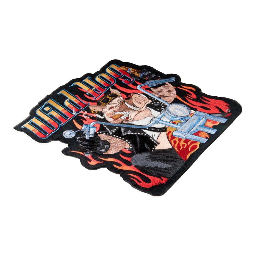 Wild Hog Biker & Flames Patch, Biker Back Patches | eBay