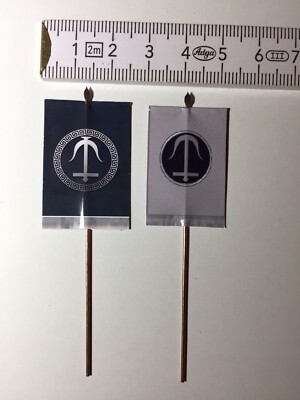 1087) 2x 25mm 28mm Ancient Greek Seleucid Anchor Banners Infantry | eBay