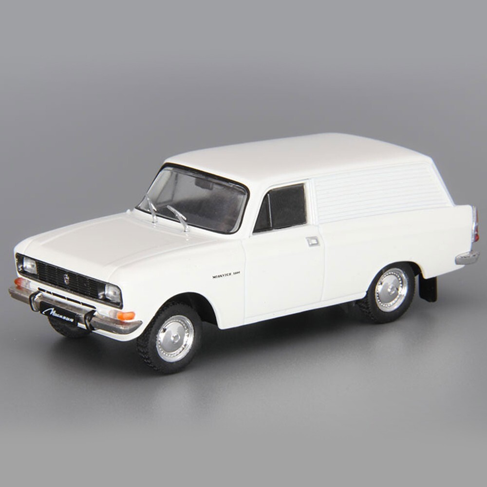 Moskvitch-2734 White Rare Soviet VAN USSR 1976 Year 1/43 Scale Diecast ...
