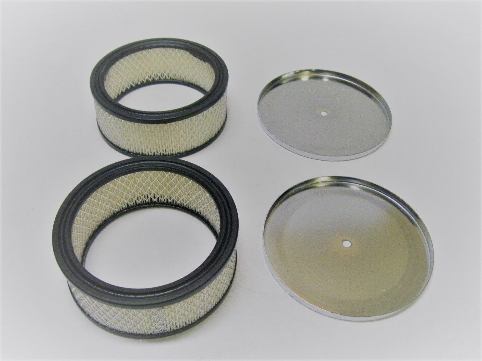 Dual 4 Barrel Carb Aluminum Hood Scoop Air Cleaner 20" Long Hot Street ...