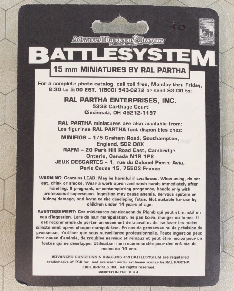 Ral Partha 11-930 TSR AD&D Battlesystem IRON DWARVEN REGULARS OOP NIP minis pk | eBay