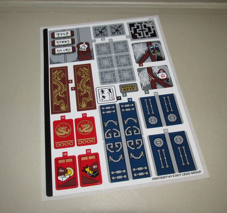 New Original Unused Sticker Sheets from Lego Ninjago Theme READ ...