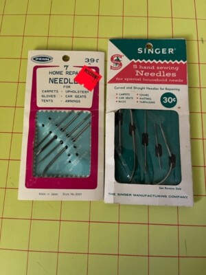 Vintage Singer Hand sewing needles 30¢ variety pack 5 sizes + 4 Penn ...