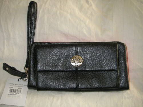 New Stella and Max F00845/08 Ladies Wristlet Wallet - Black | eBay