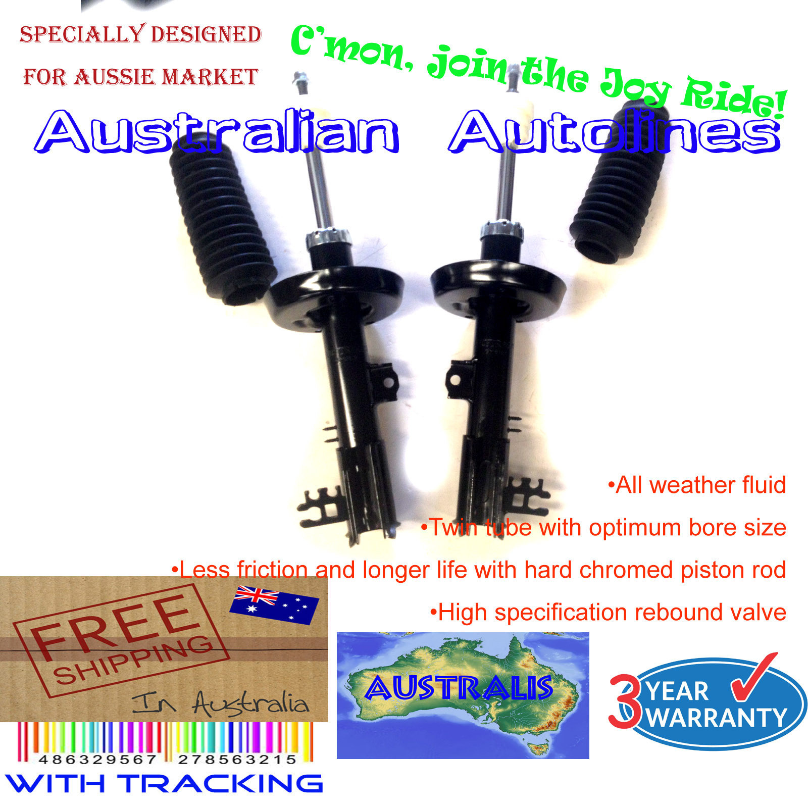 1 Pair Struts Holden Vectra JR JS JS2 Brand New Front Shock Absorbers ...