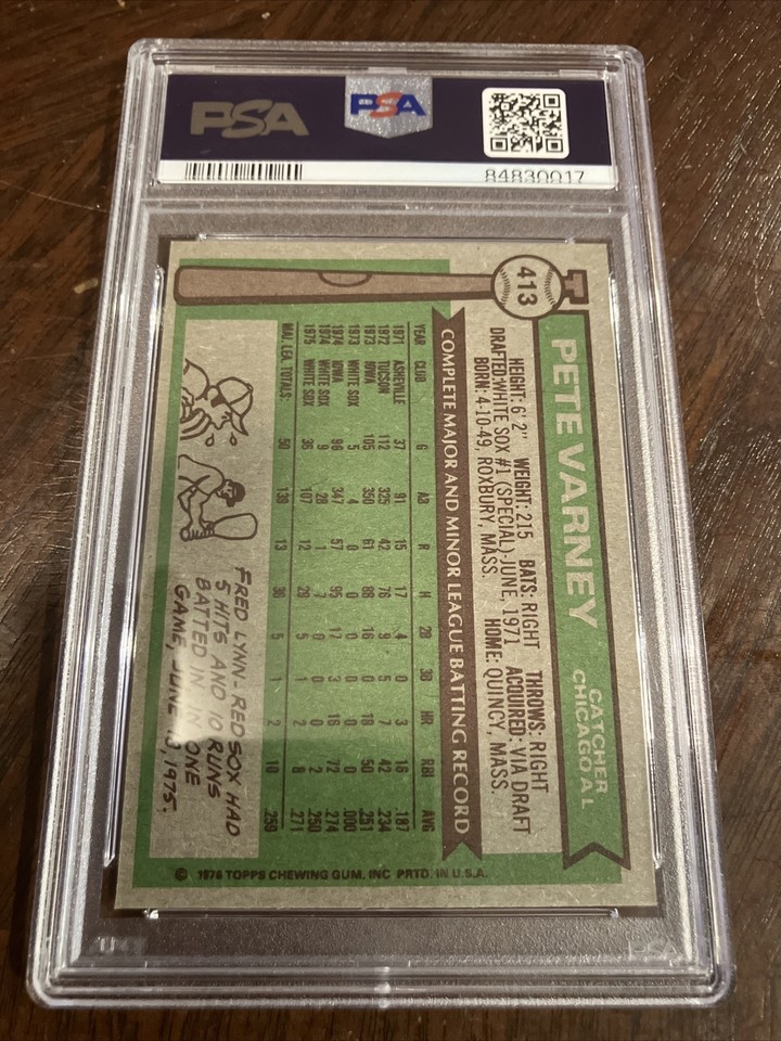 1976 Topps Pete Varney #413 PSA 9 | MINT - Boston Card Exchange | eBay