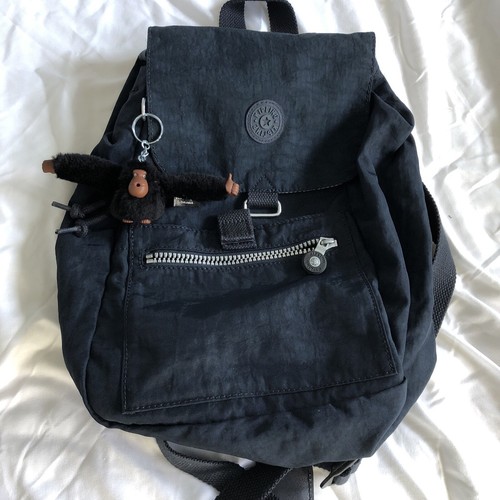 Kipling Draw String Mini Backpack Navy Blue | eBay