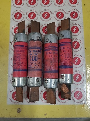 (LOT OF 4)GEM ELECTRIC MAJOR ONE TIME 100 AMP FUSE | eBay