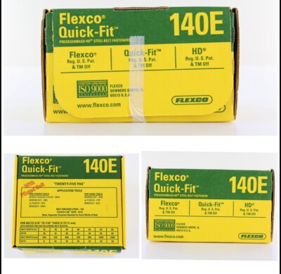 Flexco 140E Box of 25 | Quick-Fit tm Bolt Solid Steel Plate Fastener #20000 140E | eBay