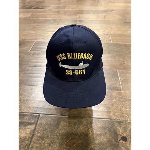 Vintage TC Mens Navy USS Blueback SS-581 Submarine Adjustable Snapback ...