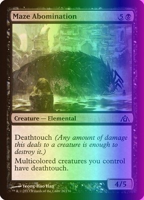 MTG Magic the Gathering Maze Abomination (26/172) Dragon's Maze LP FOIL ...