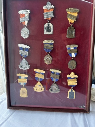 Vintage 10 Shooting Medals Rifle & Pistol Police Combat Match And ...