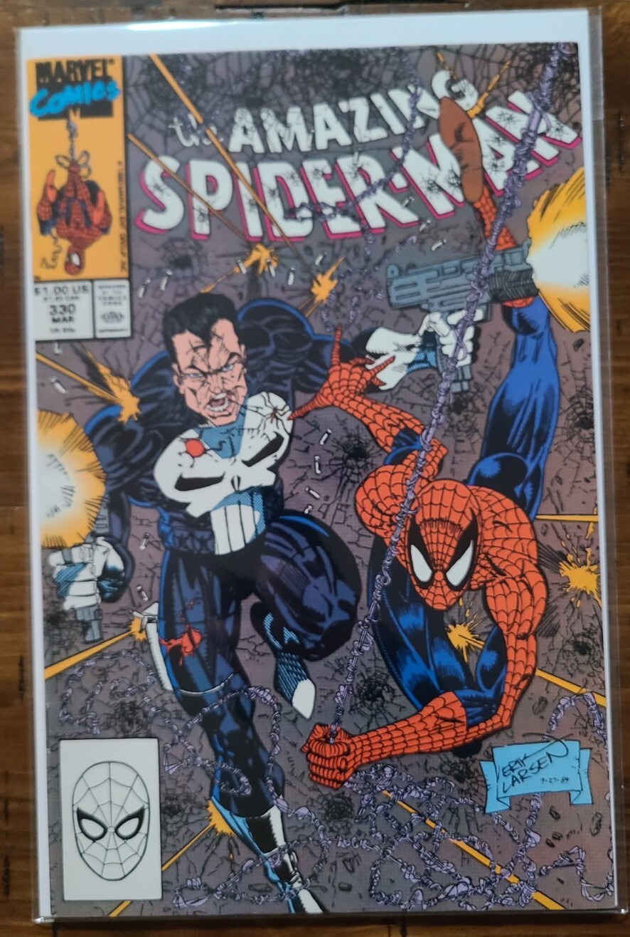 Amazing Spider-Man #330 Marvel 1990 🔑 Key Punisher Erik Larsen 🔥🔥 | eBay