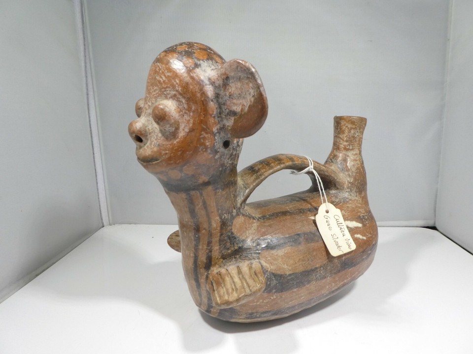 IMPORTANT PRE COLUMBIAN CULTURA VICUS STIRRUP POTTERY VESSEL | eBay