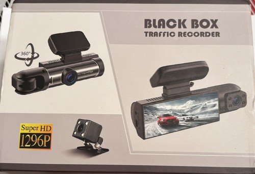 Black Box Traffic Recorder Dash Cam HD 1296P Front Rear Video - NEW ...