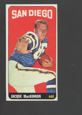 1965 Topps Football Card #167 Jacque MacKinnon-San Diego Chargers Near ...