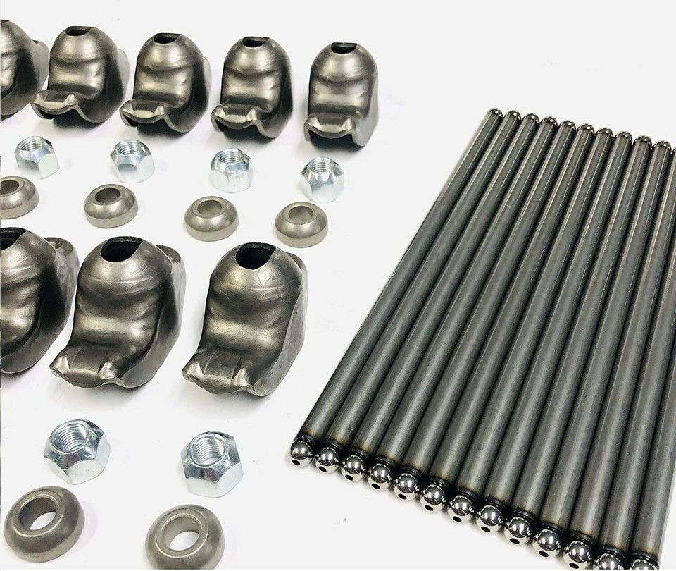 ROCKER ARMS Kit/16+PUSHRODS 1987-02 Chevy 265 305 350 LT1 self-aligning ...