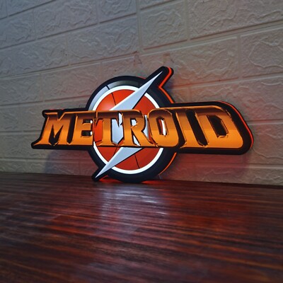 Metroid LED Lightbox | 3D Printed | USB Powered | Home Theater Sign ...