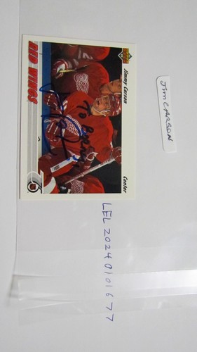 1991 1992 Upper Deck Jimmy Carson signed Hockey Card | eBay