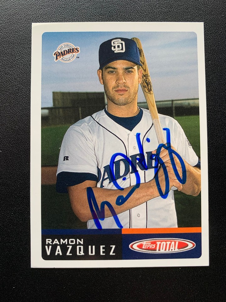 Ramon Vazquez Signed 2002 Topps Total #955 Card San Diego Padres ...