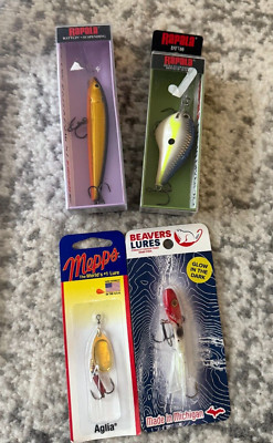 Fishing lure lot! 4 Total Lures! 2 Rapala 1 Mepps 1 Beavers | eBay