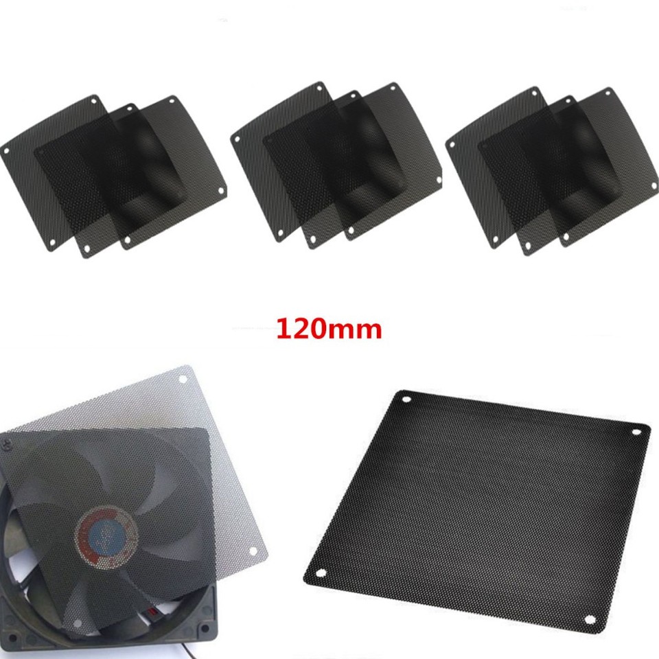 10 Pcs PC Fan Screen Practical Black Speaker Mesh PC Cooler Gauze ...