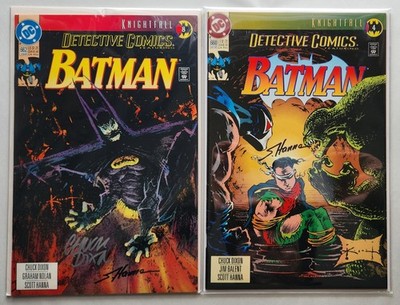 Detective Comics Batman #660 & 662 Autographed by Chuck Dixon Hanna DC ...