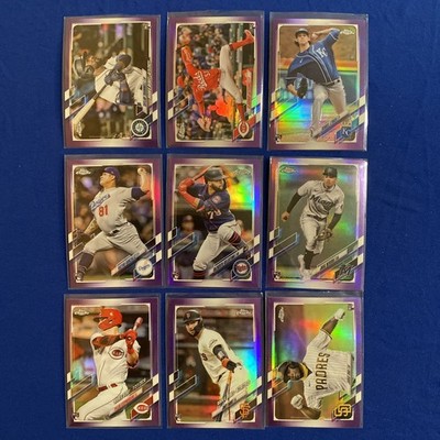 2021 Topps Chrome Purple Refractor RC Lot 9 Rookie Cards Color Chrome ...