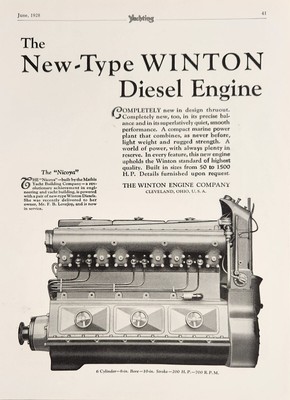 1928 Print Ad The Winton New-Type Diesel Marine Engines Cleveland,Ohio ...
