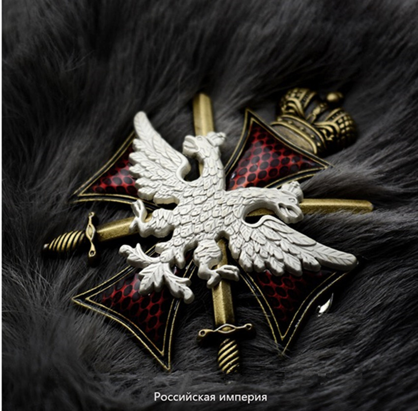 Russian Double Headed Eagle Cross Double Sword Czar Guard Medal Army ...
