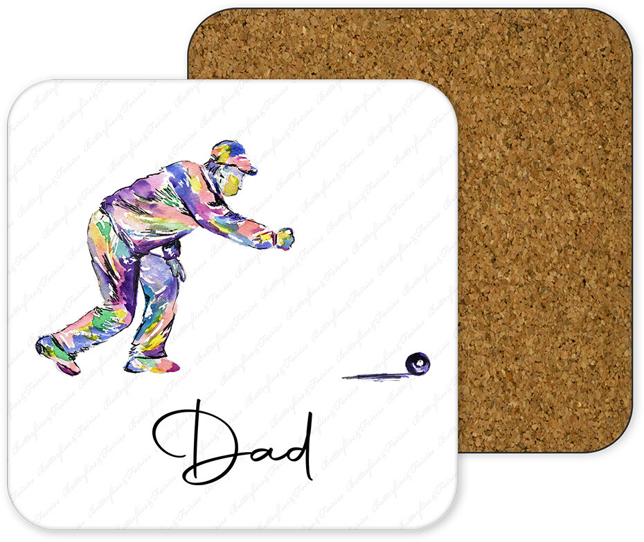 PERSONALISED CROWN GREEN BOWLS COASTER LAWN BOWLS BOWLING BOWLER GIFT ...