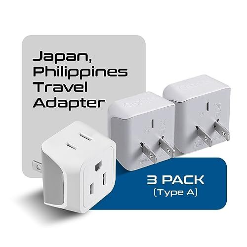 Japan, Philippines Travel Adapter Plug - USA 3 Pin Polarized to 2 Prong ...