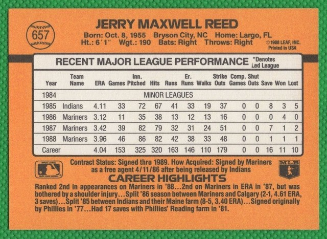 1989 Donruss - #657 Jerry Reed for sale online | eBay