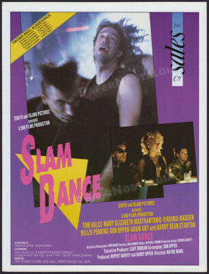 SLAM DANCE - Original 1986 Trade AD / poster _ Tom Hulce _ Virginia ...